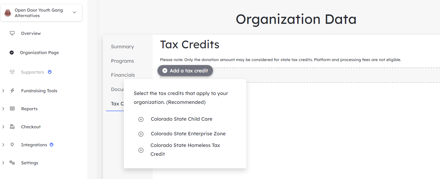 Add Colorado State Tax Credits for Child Care, HCTC & Enterprise Zone ...