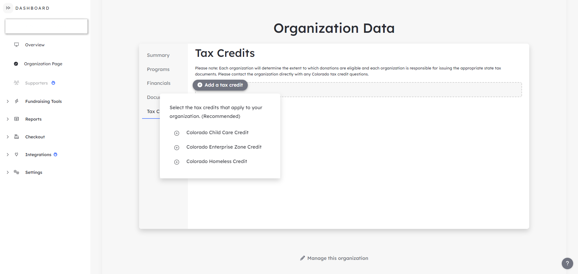 Add Colorado State Tax Credits for Child Care, HCTC & Enterprise Zone ...